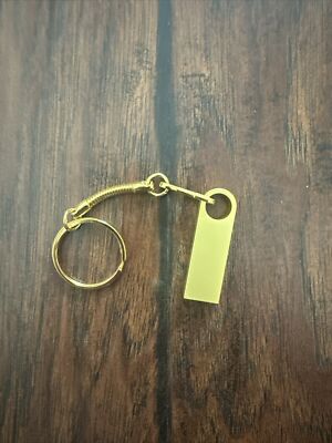 Unknown Amount Of Storage Gold Keychain Hard drive, With USB To C ...