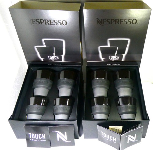 Nespresso 2X2 Touch Cappuccino Cups & 2X2 Touch Mugs in Brand Boxes w ...