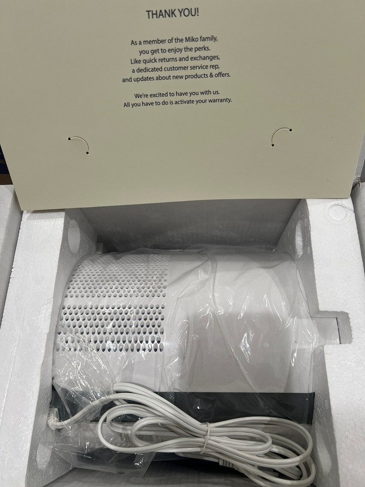 Miko HEPA Air Purifier with Essential Oil Diffuser in White- NIB ...