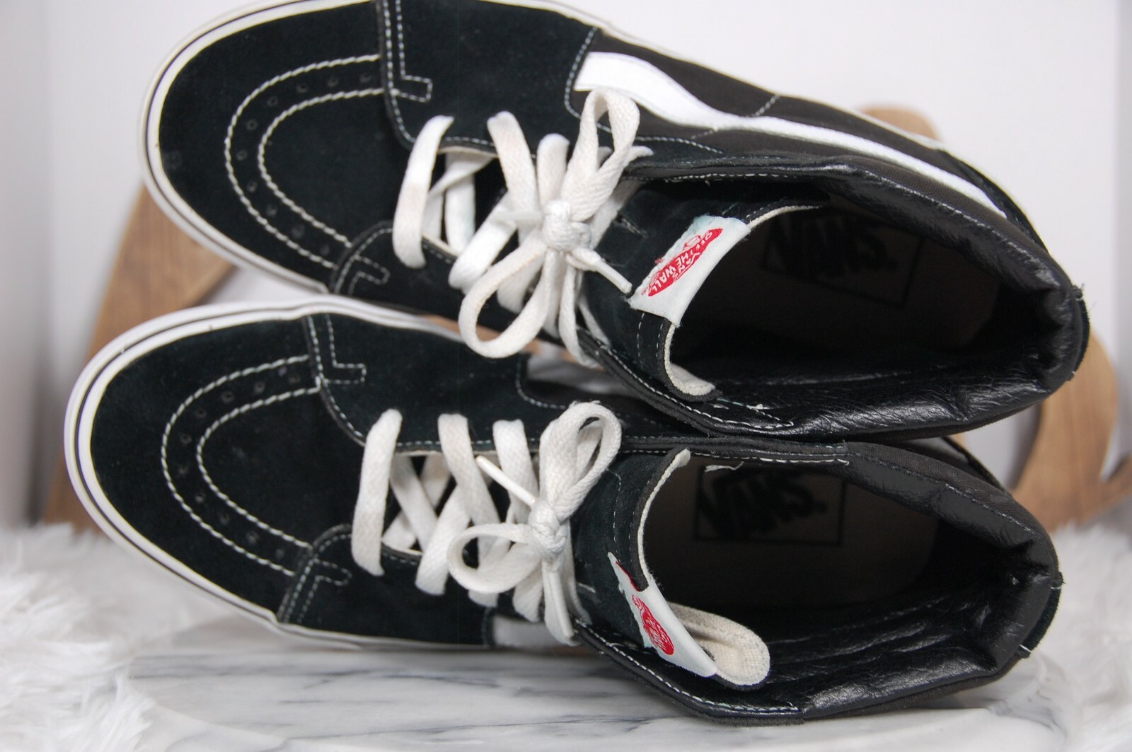 Vans SK8-Hi TC6D Black Suede High Top Lace Up Skateboard Mens Shoes ...