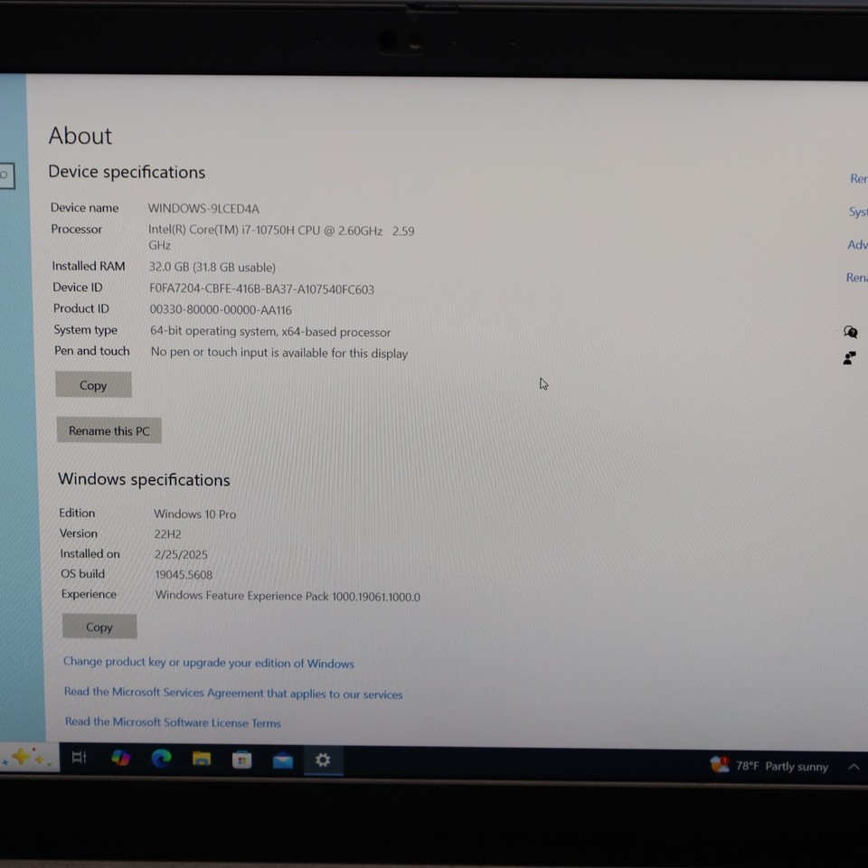 Lenovo ThinkPad P15 Gen 1 i7-10750H 32GB RAM 512GB SSD Quadro T2000 GPU ...