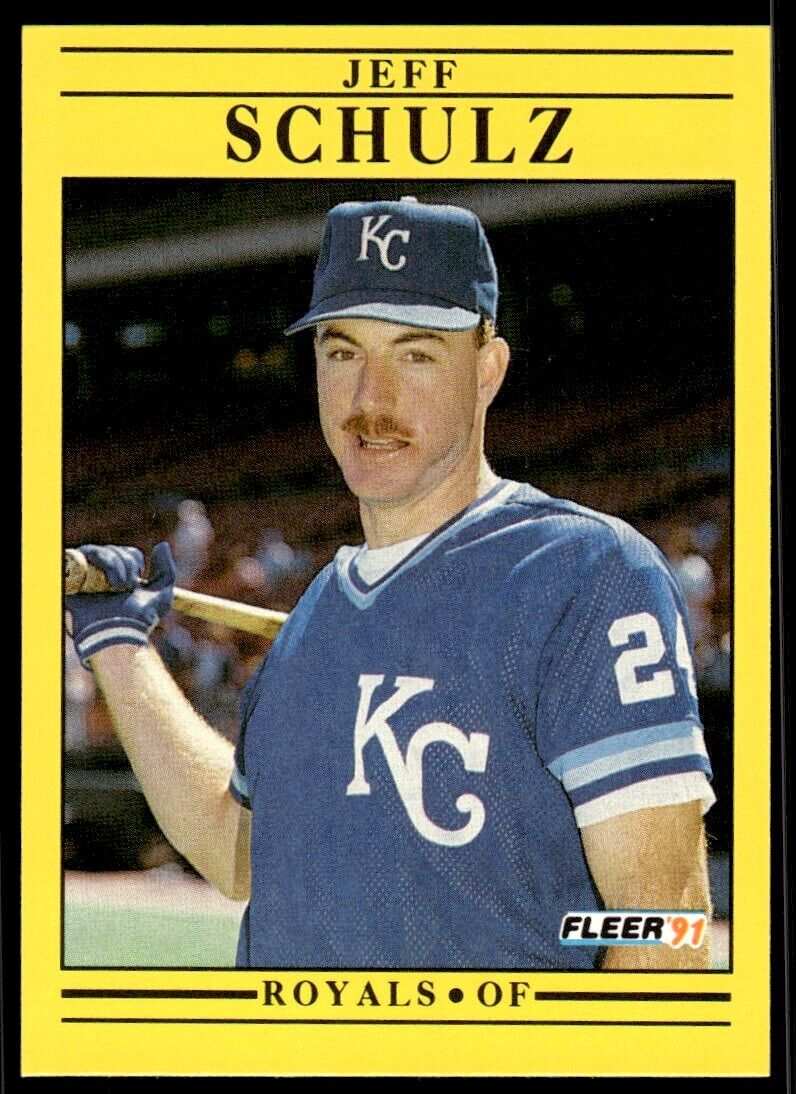 1991 Fleer Baseball Card Jeff Schulz Kansas City Royals #568 | eBay
