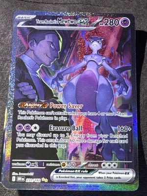 TEAM ROCKET’s MEWTWO EX 231/182 DESTINED RIVALS HOLO SPECIAL ...