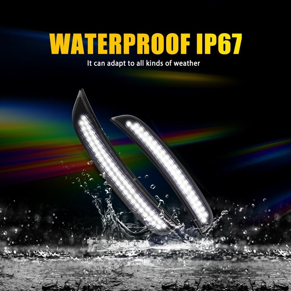 4X White LED Dynamic Side Marker Light For 2015 16 17 18 19-2022 Dodge ...