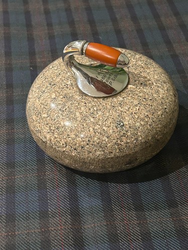 A Large & Stunning, Scots Loch Fyne Granite, Mini Curling Stone, 5 ...