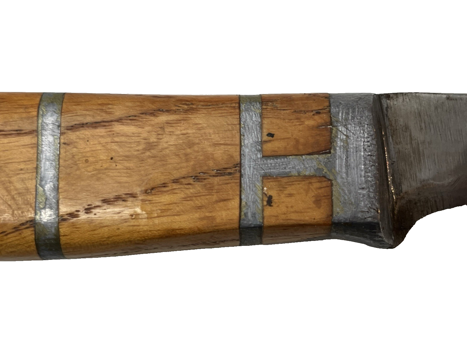 Trade Style Knife w/ Pewter Inlay Hand Made Plains Indian Style ...