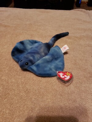 Sting The Manta Ray 1995 Ty Beanie Baby Plush Toy RARE & Many Errors ...