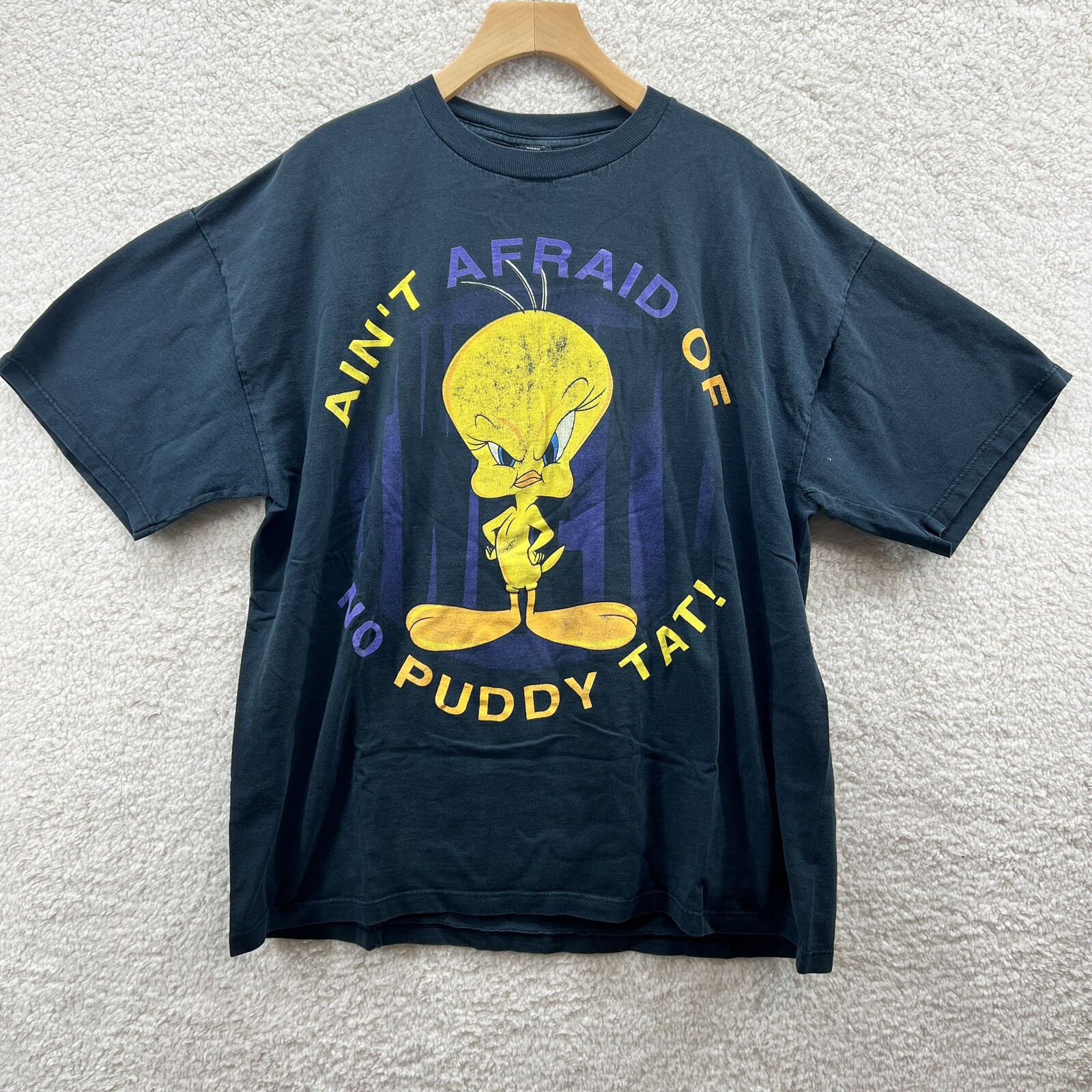 Retro 90s Laughlin Tweety Bird Aint Afraid Of No Pudd… - Gem