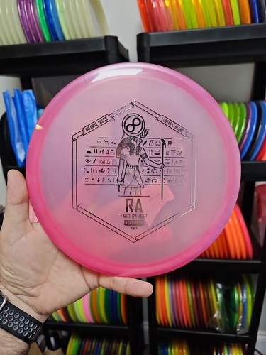 Infinite Discs Pink 180g #1 Luster C-Blend Ra Disc golf Midrange Innova ...