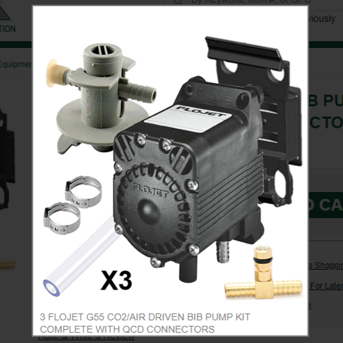 FLOJET G55 CO2/AIR DRIVEN BIB PUMP KIT COMPLETE WITH QCD CONNECTORS | eBay