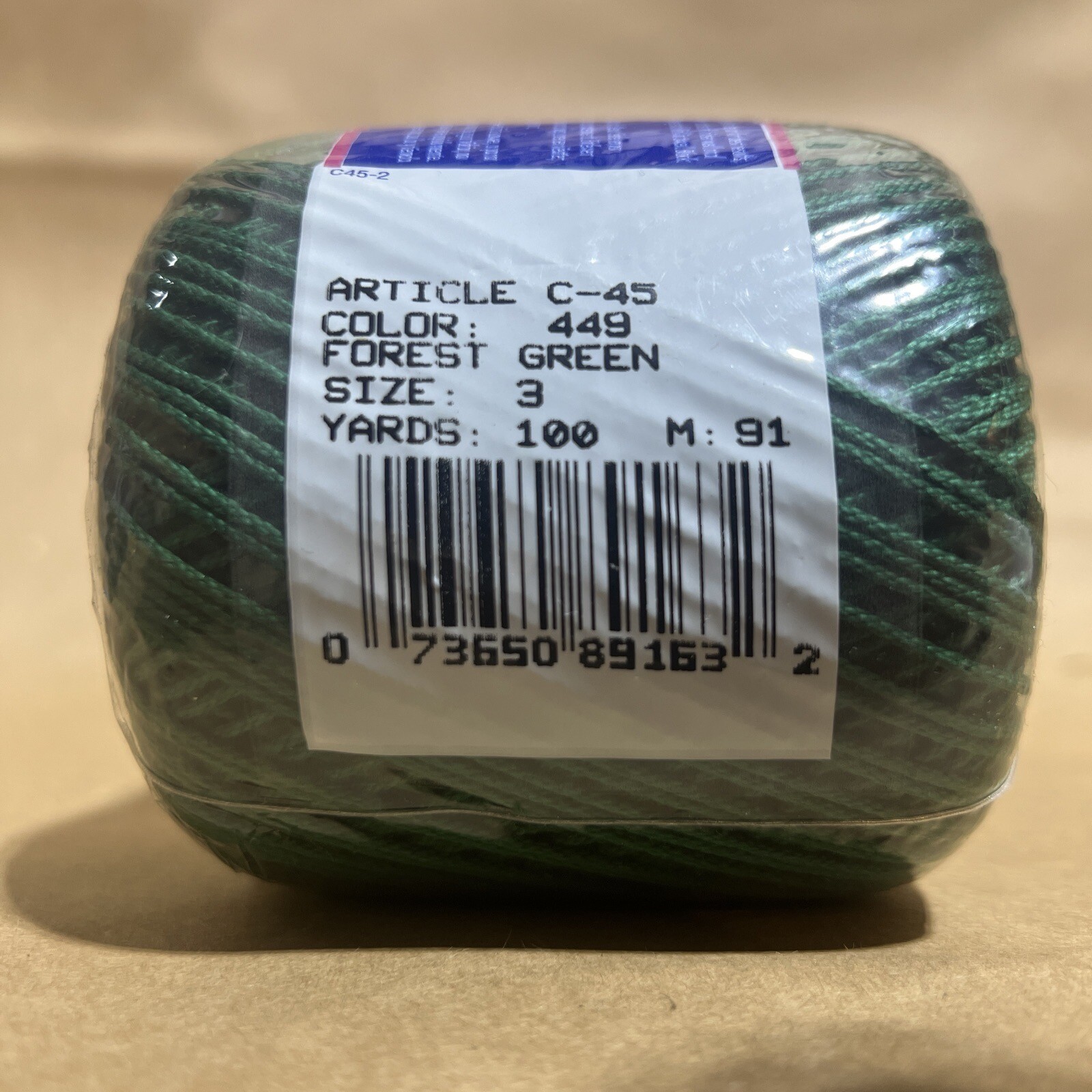 Coats Speed-Cro-Sheen 449 FOREST GREEN 100% Cotton Size 3 Crochet ...