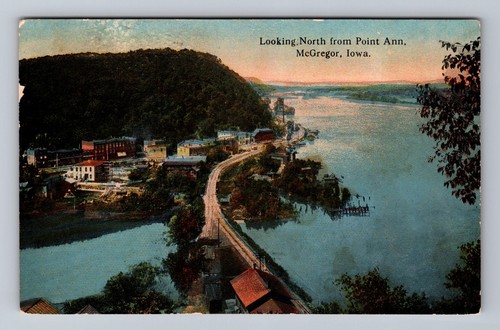 McGregor IA-Iowa Looking North From Point Ann Vintage Postcard Standard ...