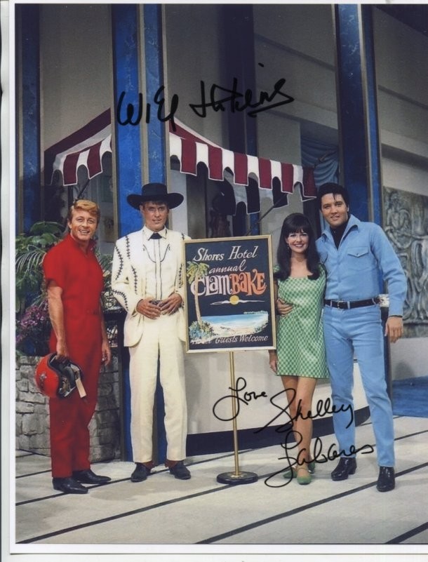 ELVIS PRESLEY Clambake SHELLEY FABARES & WILL HUTCHINS signed AUTOGRAPH ...