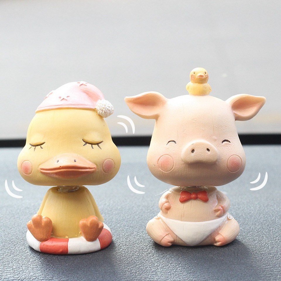 Car Dashboard Toys Cute Bobblehead Dolls Home Auto Interior Decoration ...