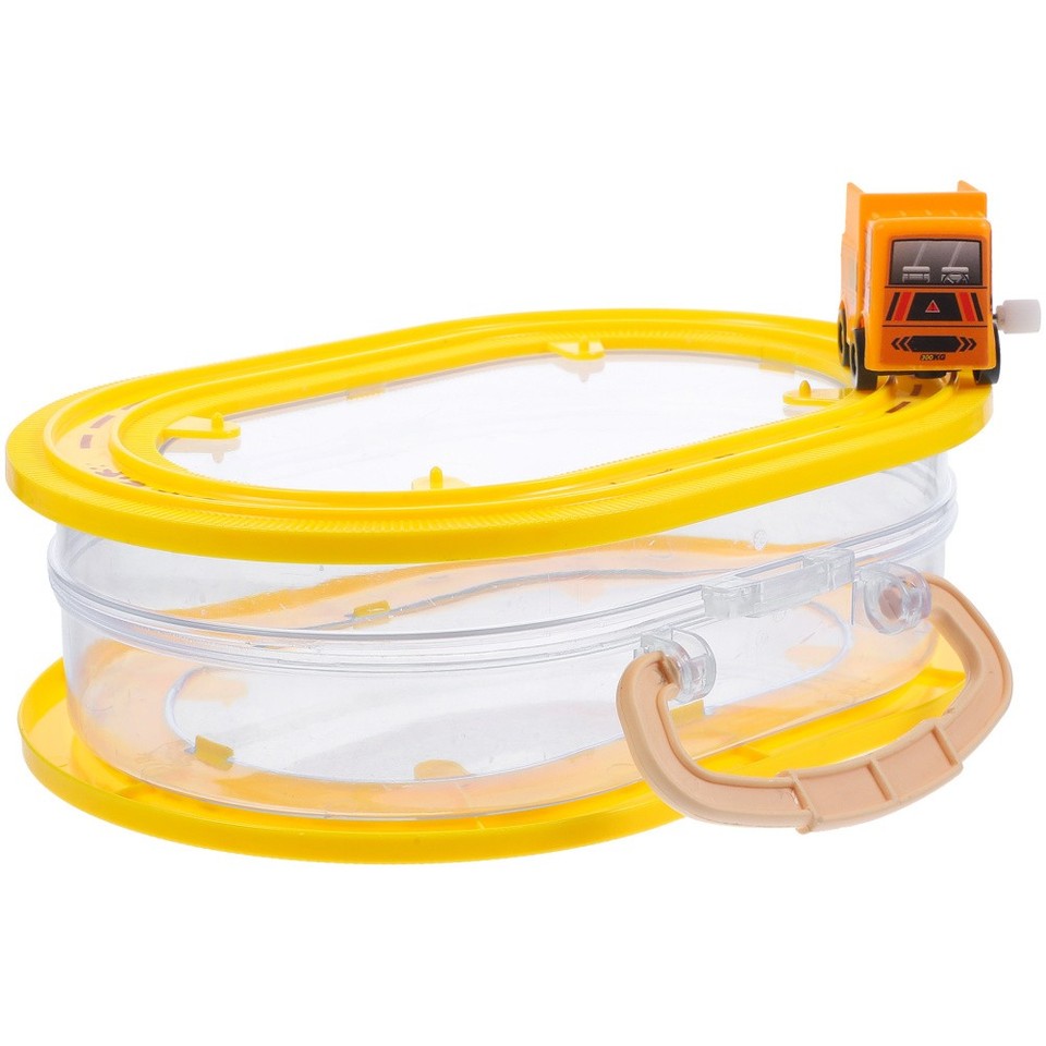 Pretend Play Mini Wind-up Car Clear Box Toy Storage Box Simulation Car ...