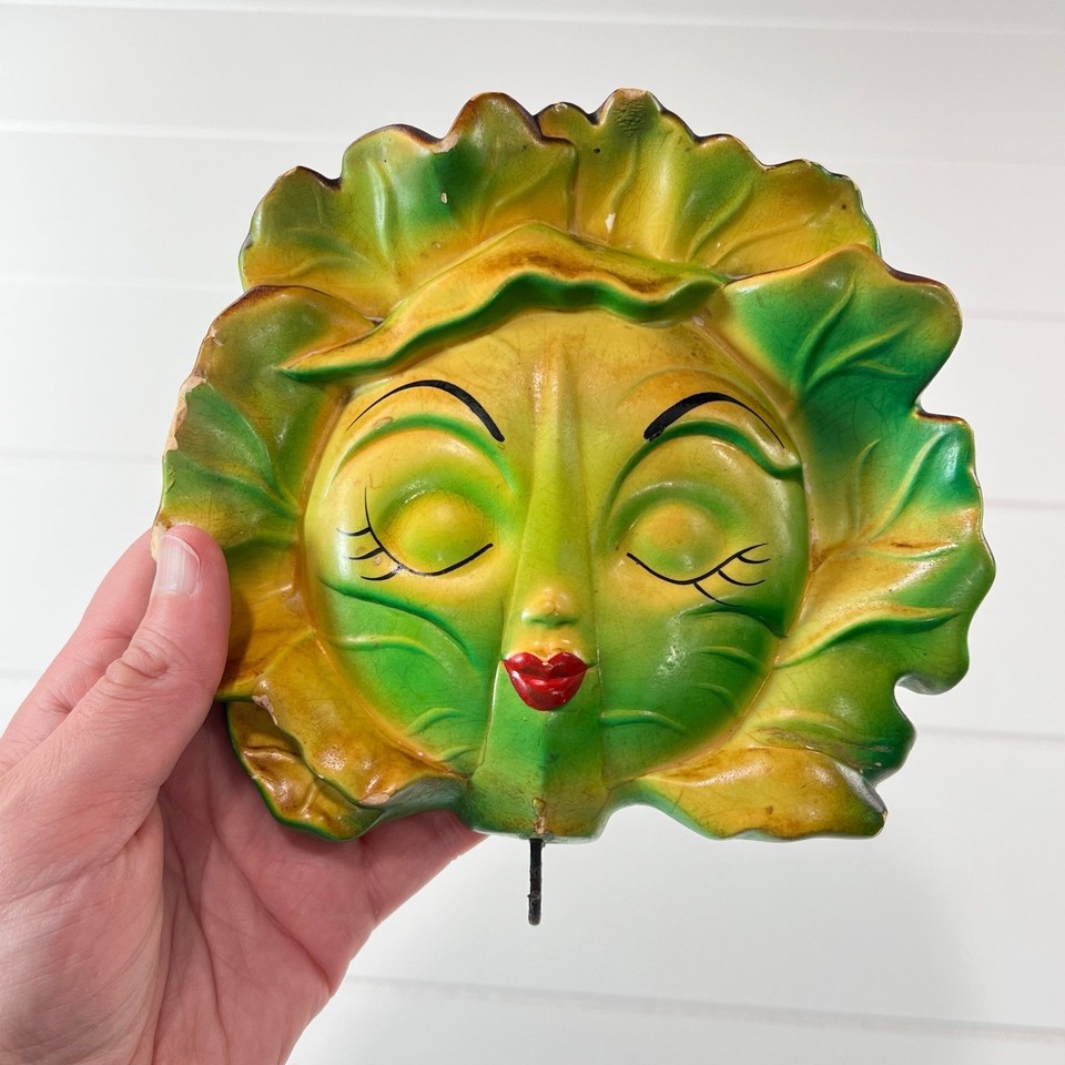Funny Face Vintage lettuce Cabbage hook potholder Hook Kitchen Decor ...