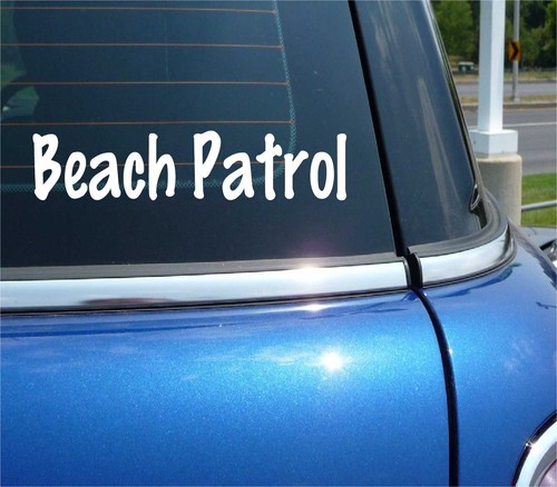 BEACH PATROL DECAL STICKER LIFEGUARD OCEAN SAVE SWIMMER SWIM CAR TRUCK ...