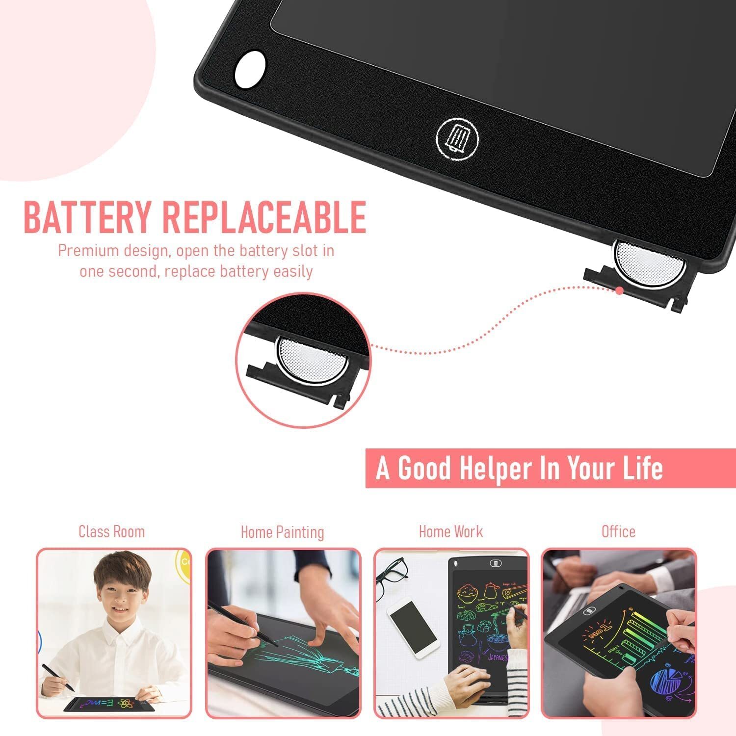 Digital Magic Slate 8.5 inch LCD Writing Tablet Pad Notepad and Drawing ...