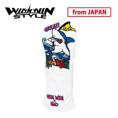 WinWin Style Golf Japan 2023 Aloha Shark Head cover for Driver 460cc ...