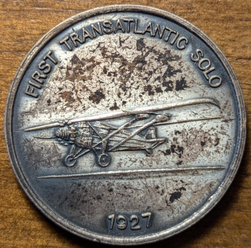 1927 Charles Lindbergh First Transatlantic Solo Flight Dual Pictorial ...