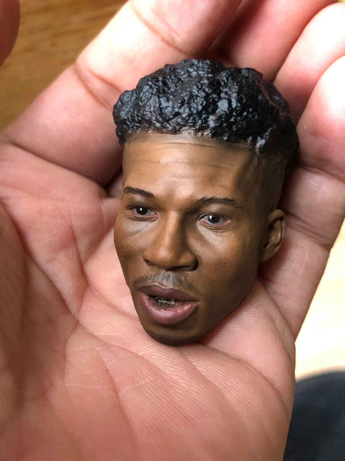 1/6 Basketball Black Head Sculpt Carving Fit 12'' Body Action Figure ...