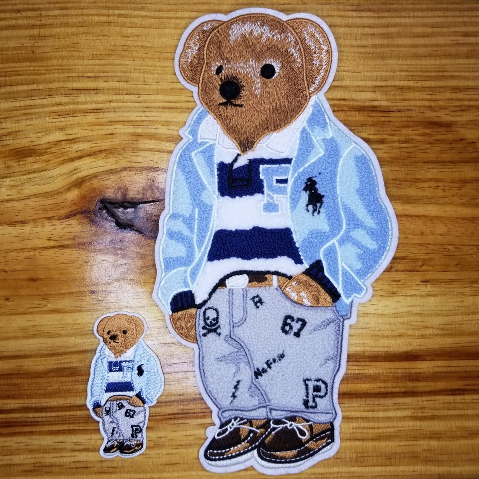 5" embroidered iron-on Blue Bear patch. No sewing needed!!! | eBay