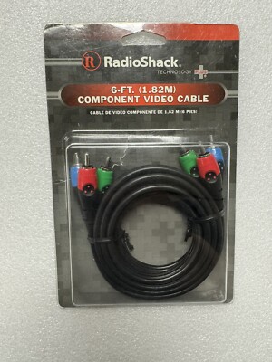 Radio Shack 6FT Component Video Cable 3 RCA Males At Both Ends, 15-230 ...