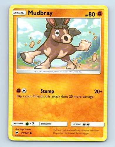 2017 Sun & Moon - Burning Shadows Mudbray Basic/Common #77 | eBay