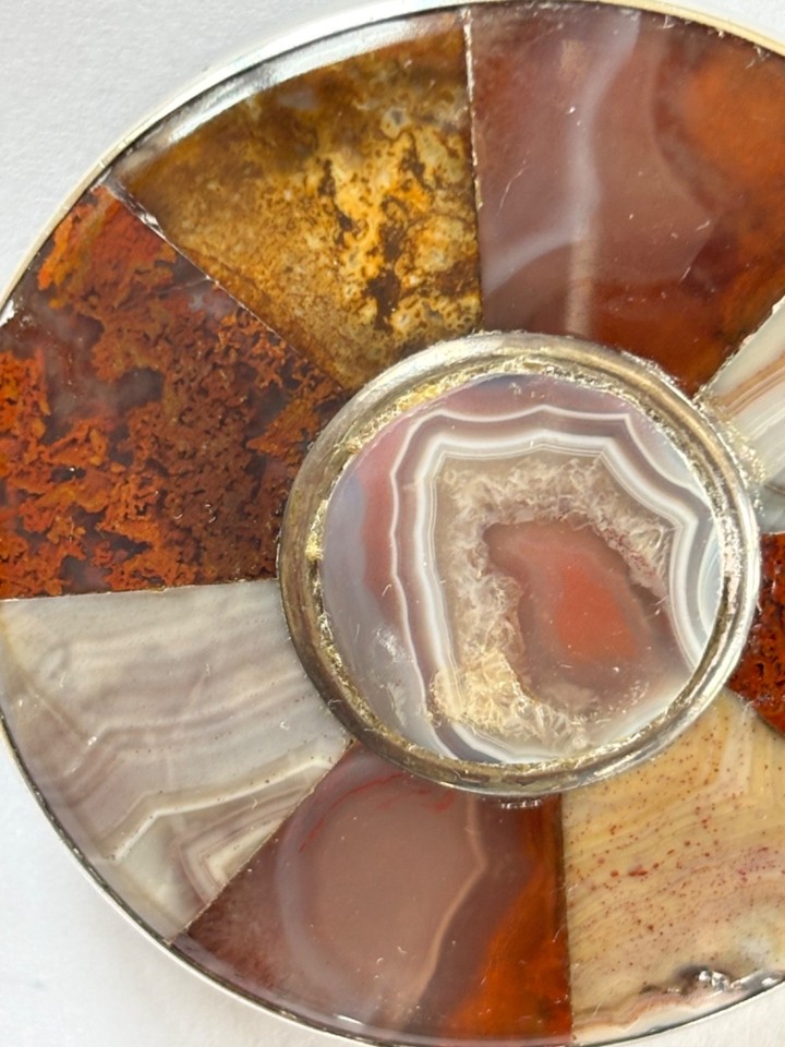 Antique pretty agate brooch set in silver | eBay UK