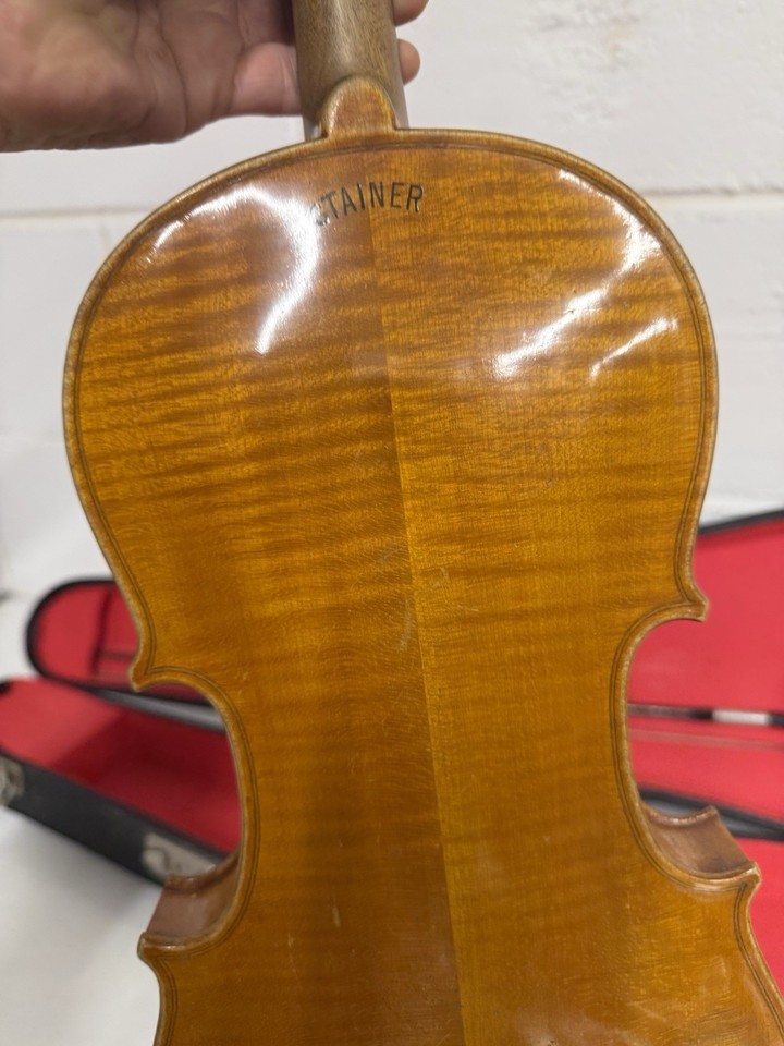 Vintage Stainer Violin German Austrian Trade 1900-1950 Flame Maple Back ...