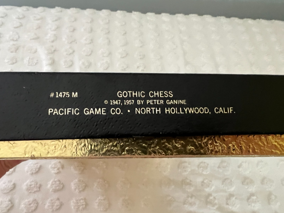 1957 Pacific Game Co. Gothic Sculptured Chess Set - GANINE Salon ...