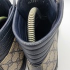 Gucci Men's GG Monogram Canvas Black Navy High Top Sneakers Gucci 7 US ...