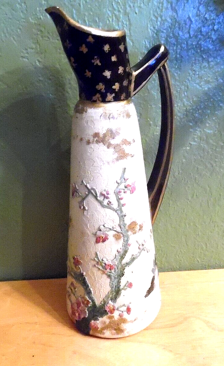 VINTAGE BAILEY BANKS & BIDDLE TALL 14" PARIANWARE EWER PITCHER ARTIST ...