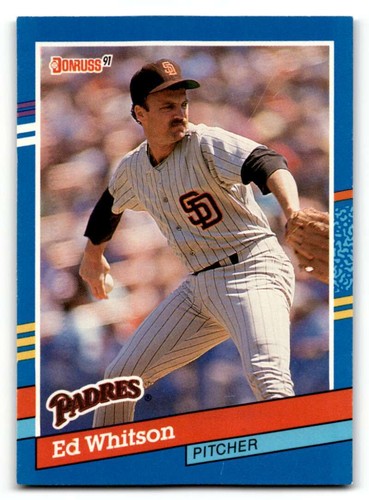 1991 Donruss #186 Ed Whitson San Diego Padres Baseball Cards EX/NM ID ...