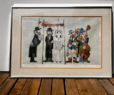 JOVAN OBICAN "Wedding" SIGNED Print 394/600 Jewish Folk Art | eBay