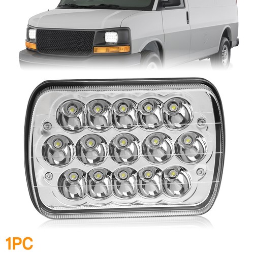 5x7" 7x6 LED Headlight Hi/Lo DRL For Chevy Express 1500 2500 3500 4500 ...