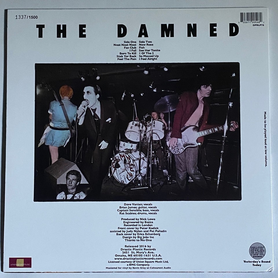 THE DAMNED - DAMNED... RARE LTD Numbered 200gm 12" Vinyl 2016 NM TO MINT 855971005482| eBay