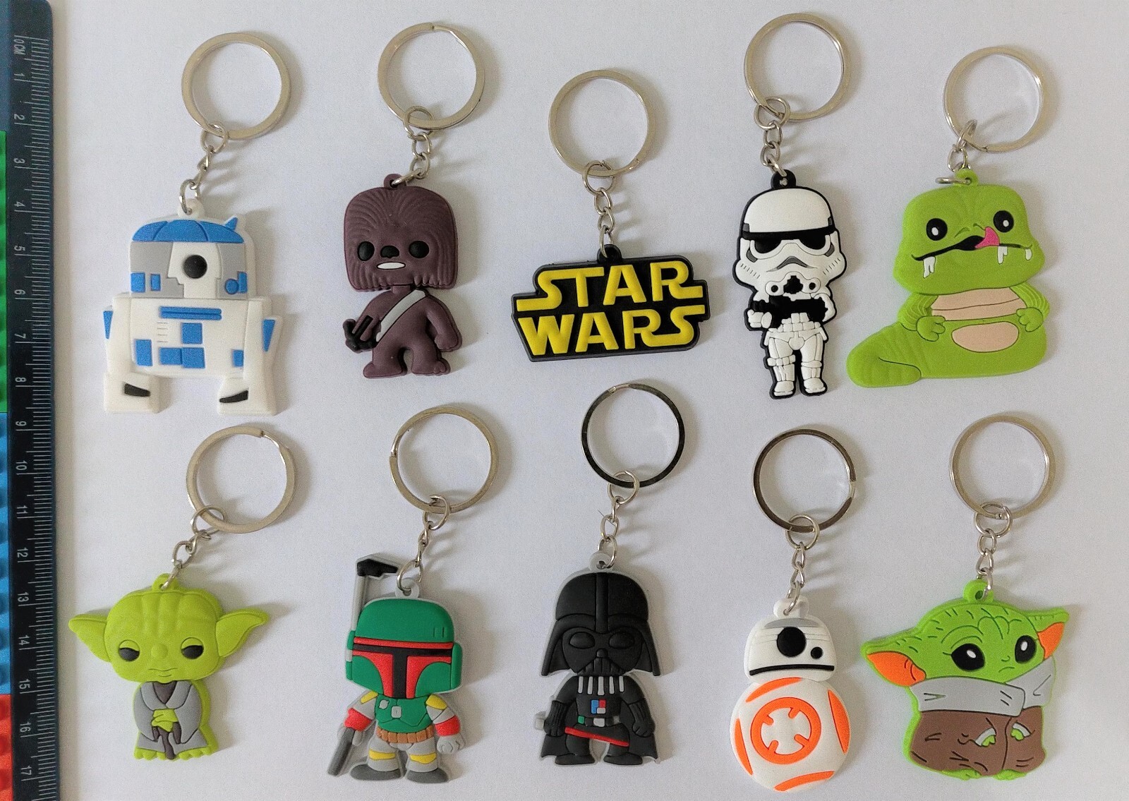 10 pcs Star Wars Keychains Keyring school bag tag birthday party favors ...