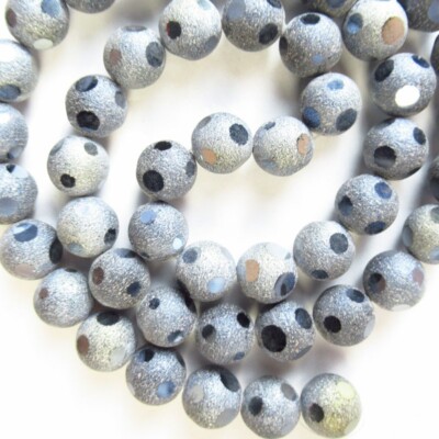 12mm Matte Faceted Blue Crystal Ball Loose Bead 22 Inch CJ759 | eBay