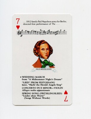 #TN27272 FELIX MENDELSSOHN #7H Famous Composer Trading Card | eBay