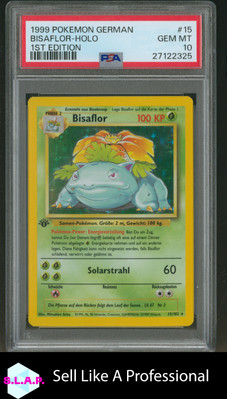 BISAFLOR-HOLO 1ST EDITION POKEMON BASE SET GERMAN 1999 15/102 PSA 10 | eBay