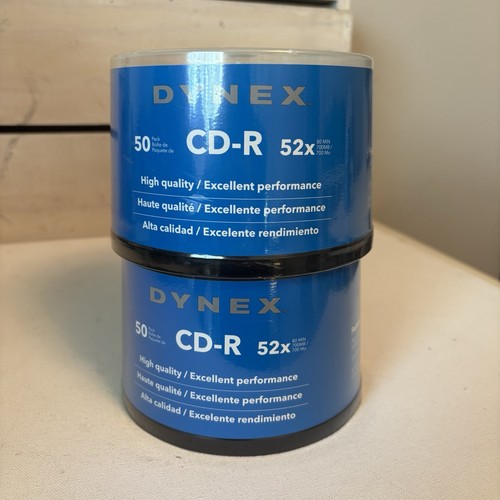 TWO PACKS Dynex CD-R 52X 80 Min 700MB 50 Pack Recordable Compact Discs ...