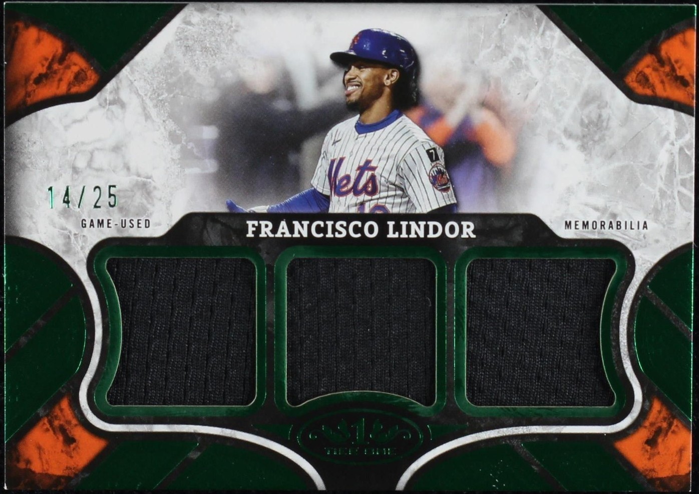 2025 Topps Tier One - Tier One Relics Francisco Lindor #T1R-FL Green ...