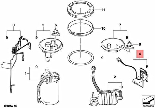 Genuine BMW E83 E83N SUV Fuel Level Sensor Left OEM 16146766165 | eBay