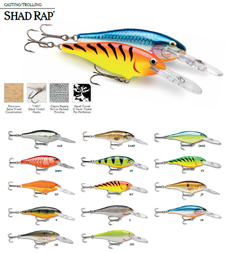 Rapala Shad Rap Deep Runner SR05 / 5cm / 6g (Choice of Colors) | eBay