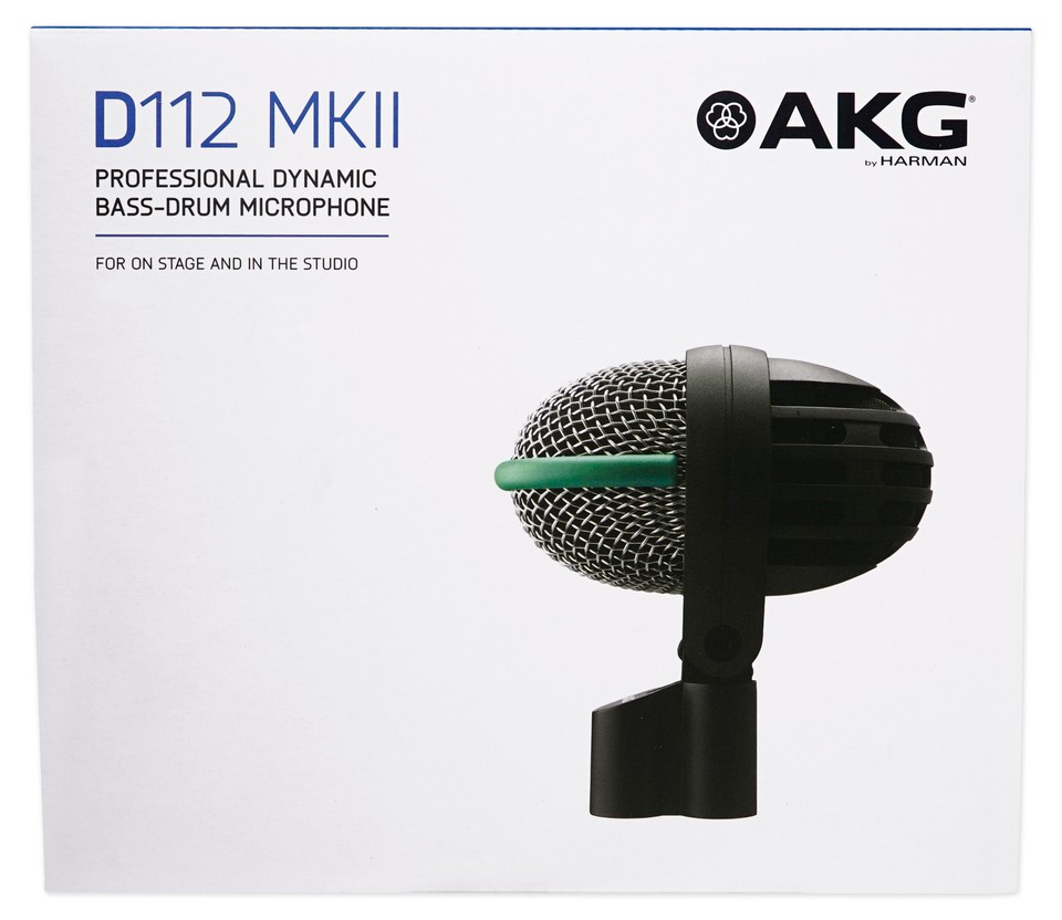 AKG D112 MKII Professional Dynamic Kick Drum Bass Guitar Microphone Mic ...