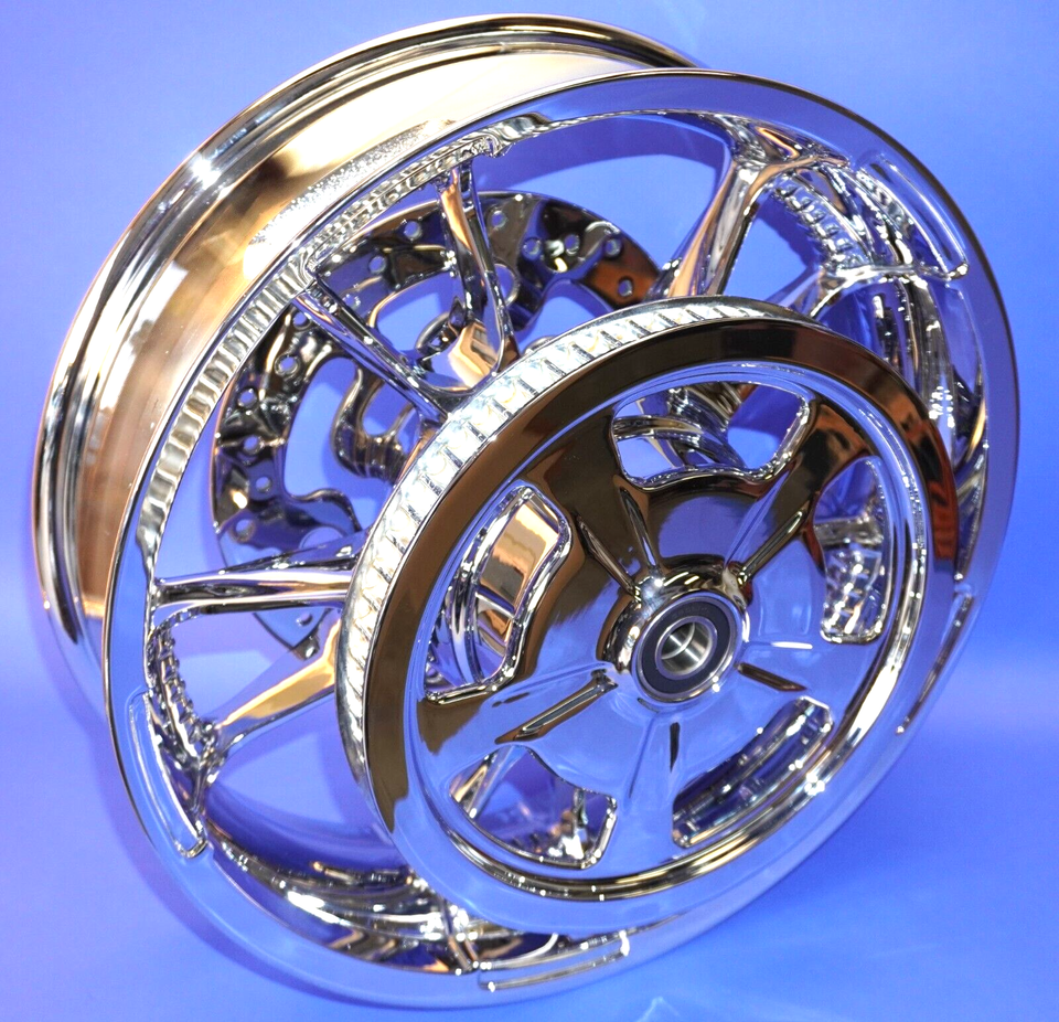 HARLEY 202O-2023 ENFORCER ll REAR CHROME WHEEL , PULLEY ROTOR EXCHANGE ...