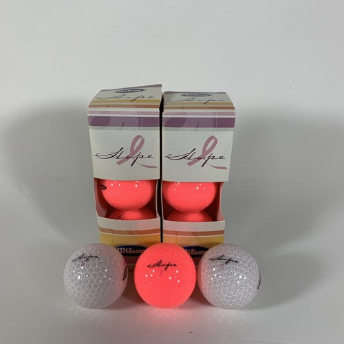 Wilson HOPE Breast Cancer Pink Ribbon Golf Balls, 9 Balls (7 Neon Pink ...