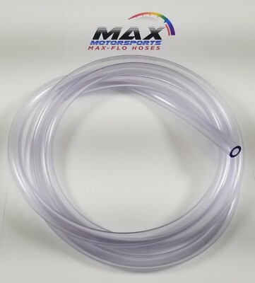 CLEAR VINYL FUEL LINE GAS HOSE 3/8" (9.5mm) ID X 1/2" OD ORDER BY THE ...
