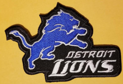 Embroidered Detroit Lions Patch approx 3x3.5" | eBay